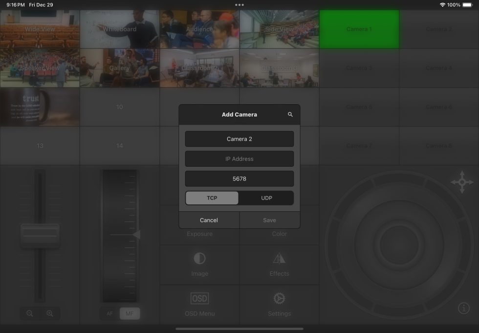 Adding Your Camera | PanTiltZoom